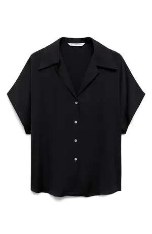Mango Satin Button-up Shirt