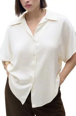 Mango Satin Button-up Shirt