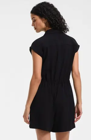 LANDS' END Cap-sleeve Button-down Romper