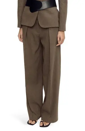 Mango Flat Front Pants For Women