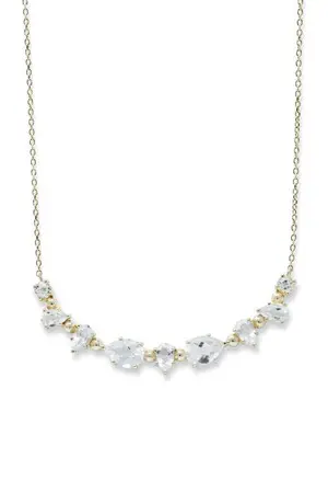 Anzie Mlia Curved Bar Chain Necklace - Gold