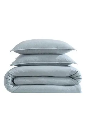 CALVIN KLEIN HOME Modern Cotton Blend Comforter & Sham Set - Pastel Blue