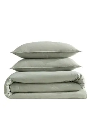 CALVIN KLEIN HOME Modern Cotton Blend Comforter & Sham Set - Pastel Green