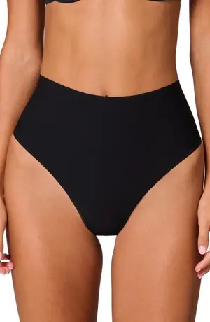 Simone Perele Story High Waist Shaping Thong Black