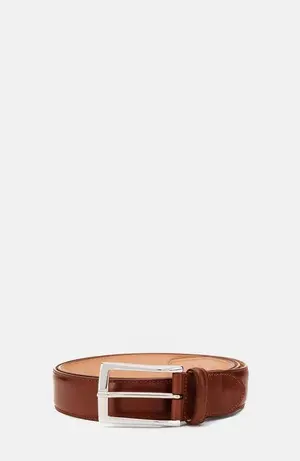 SCAROSSO Classic Calfskin Belt Cognac Calf