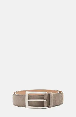 SCAROSSO Classic Belt - Taupe Suede