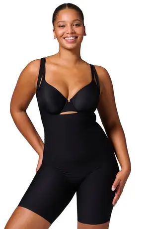 Simone Perele Story Open-bust Shaper Bodysuit - Black