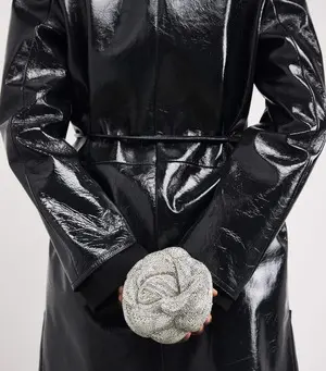 Judith Leiber Crystal-embellished Rose Clutch