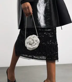 Judith Leiber Crystal-embellished Rose Clutch