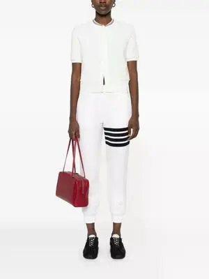 Thom Browne Rwb-stripe Short-sleeve Cardigan