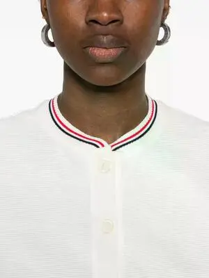 Thom Browne Rwb-stripe Short-sleeve Cardigan