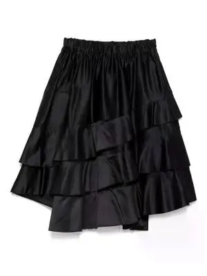 BLACK COMME DES GARÇONS Raw-edge Layered Skirt