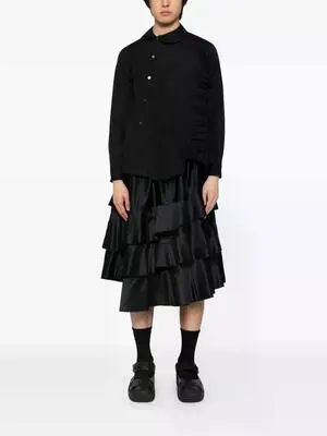 BLACK COMME DES GARÇONS Raw-edge Layered Skirt