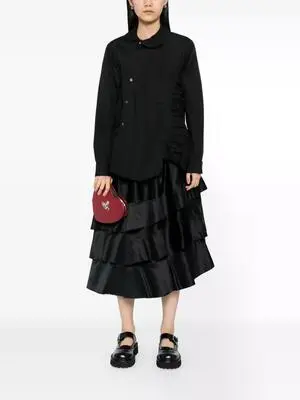 BLACK COMME DES GARÇONS Raw-edge Layered Skirt