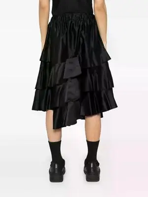 BLACK COMME DES GARÇONS Raw-edge Layered Skirt