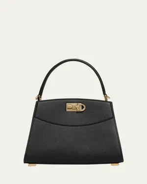 FERRAGAMO Small Box Leather Top-handle Bag