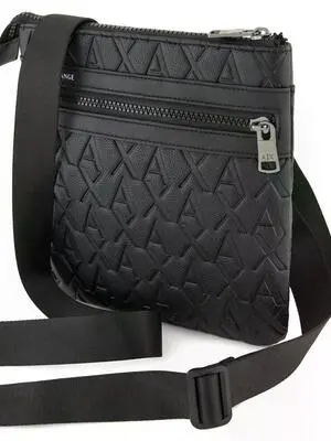 Armani Exchange Monogram-embossed Messenger Bag