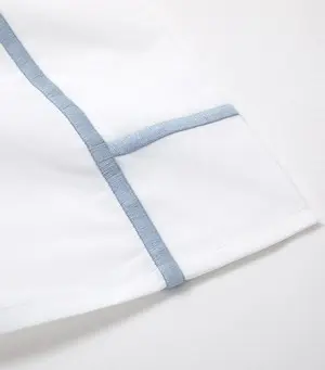 YVES DELORME Pima Cotton Athena Celeste Super King Flat Sheet