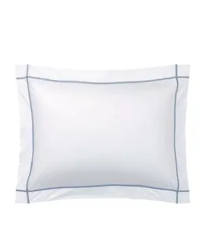 YVES DELORME Pima Cotton Athena Oxford Pillowcase - Blue