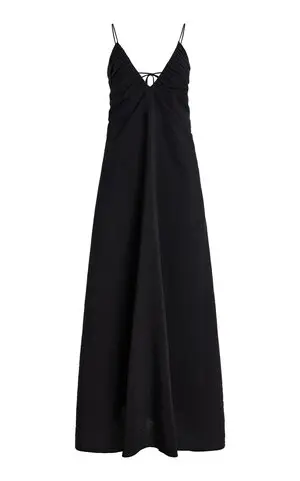 RÓHE Hammered-silk Maxi Dress