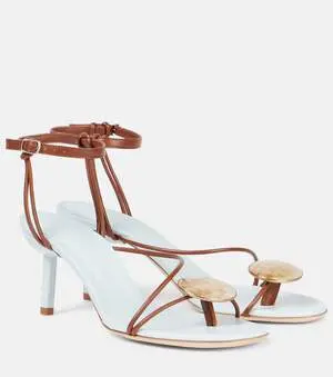 Christopher Esber Doma 70 Embellished Leather Sandals - Blue