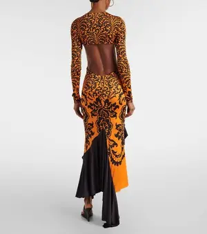 Etro Printed Open-back Midi Dress