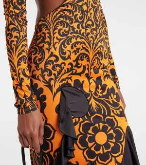 Etro Printed Open-back Midi Dress