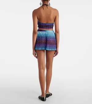Missoni Zig Zag Lamé Wide-leg Shorts