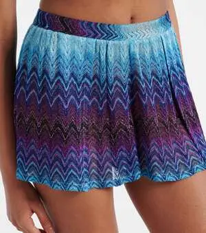 Missoni Zig Zag Lamé Wide-leg Shorts