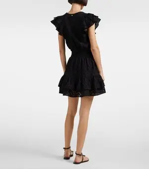 Poupette St Barth Camila Ruffled Mini Dress - Black