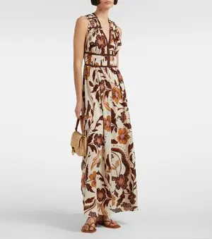 Poupette St Barth Chiara Floral Cotton Maxi Dress