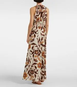 Poupette St Barth Chiara Floral Cotton Maxi Dress