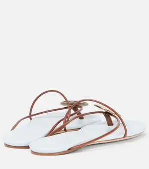 Christopher Esber Doma Embellished Leather Sandals - Blue