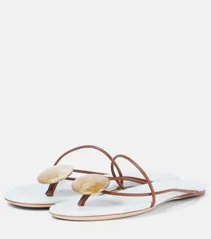 Christopher Esber Doma Embellished Leather Sandals - Blue
