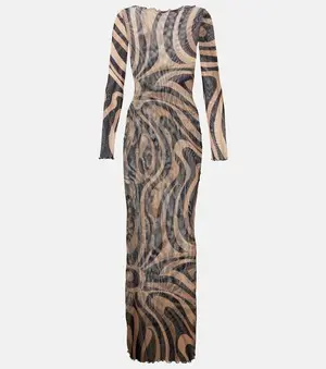 Emilio Pucci Marmo Sheer Maxi Dress