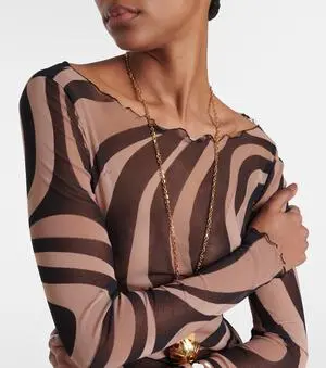 Emilio Pucci Marmo Sheer Maxi Dress