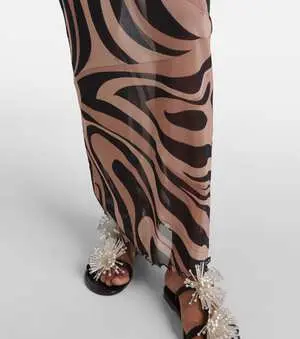 Emilio Pucci Marmo Sheer Maxi Dress