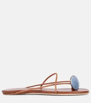 Christopher Esber Doma Embellished Thong Sandals - Brown