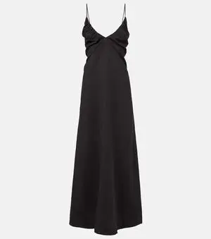 RÓHE Silk-blend Maxi Dress - Black