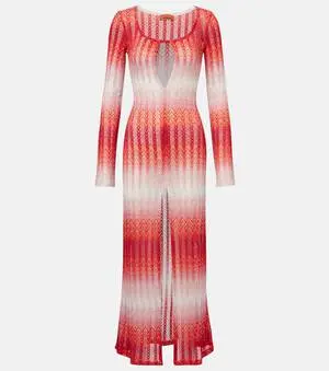 Missoni Zig Zag Lamé Beach Cover-up - Red
