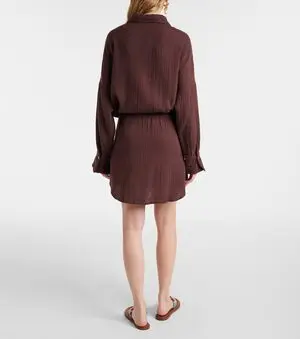Melissa Odabash Sara Cotton Shirt Dress - Brown