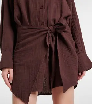 Melissa Odabash Sara Cotton Shirt Dress - Brown
