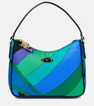 Emilio Pucci Leather-trimmed Shoulder Bag - Green