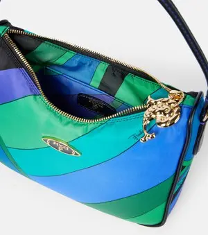 Emilio Pucci Leather-trimmed Shoulder Bag - Green