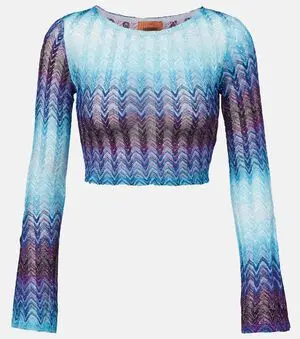 Missoni Zigzag Lamé Cropped Top