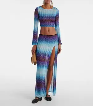 Missoni Zigzag Lamé Cropped Top
