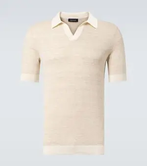 Thom Sweeney Cotton-blend Polo Shirt