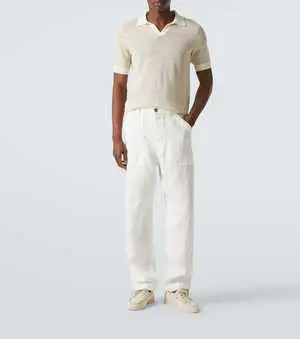 Thom Sweeney Cotton-blend Polo Shirt