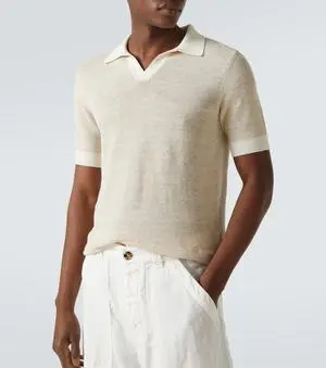Thom Sweeney Cotton-blend Polo Shirt
