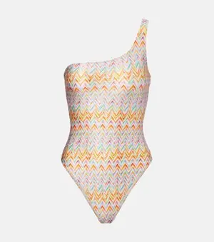 Missoni Chevron One-shoulder Swimsuit